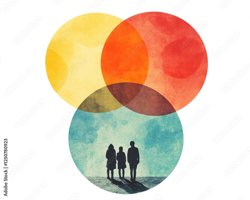 Exploring Shared Interests: 3 Overlapping Circles Representing Common ...