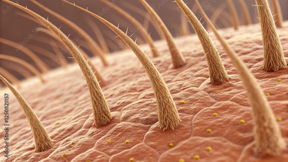 Scientific visualization of human skin tissue in cross-section ...