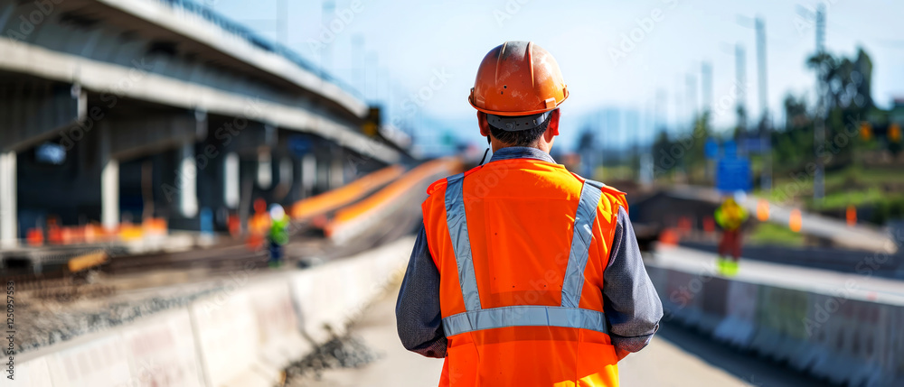 Civil engineering road construction project overview urban area ...