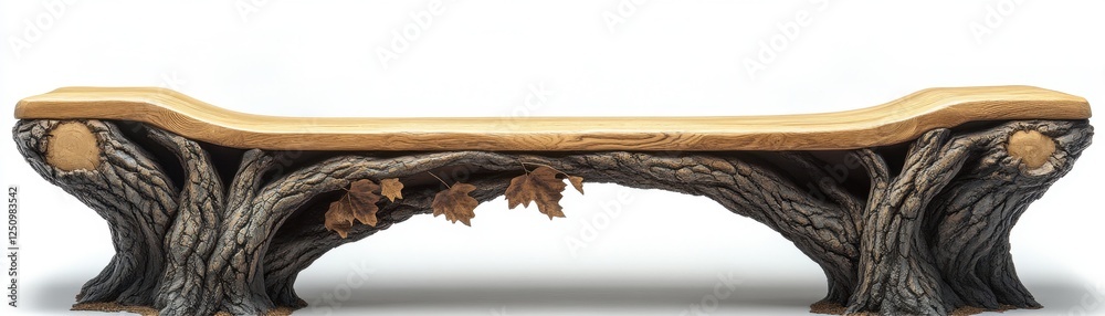 Discover serenity with this Unique wooden garden bench with tree-branch ...