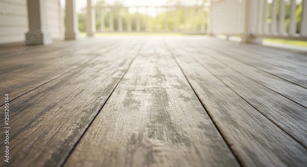 light grey southern plantation porch texture background. Weathered ...