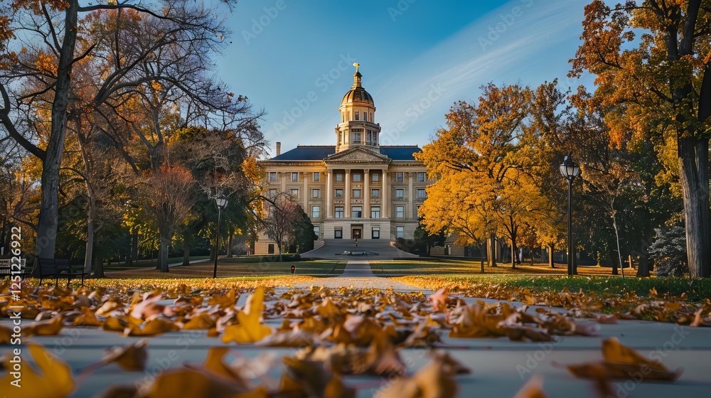 Historic view of the old iowa capitol building in des moines, iowa ...