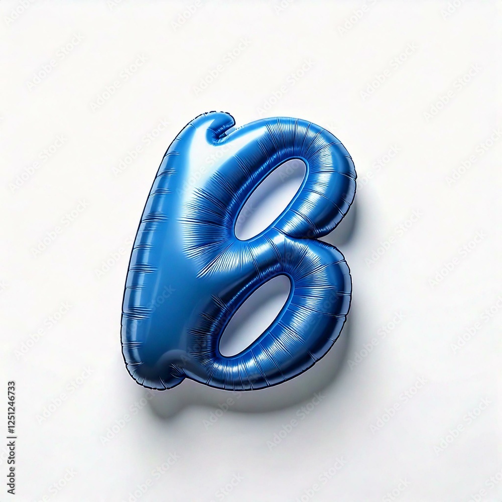 Inflated Letter B with Fabric Texture on Neutral Background, letters ...