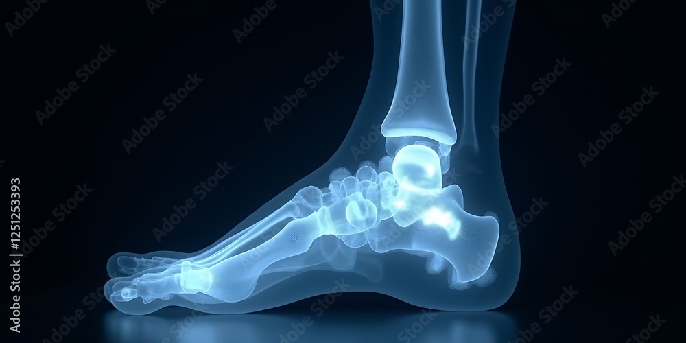 Human Foot Anatomy: A Detailed 3D X-Ray Visualization of the Bones and ...