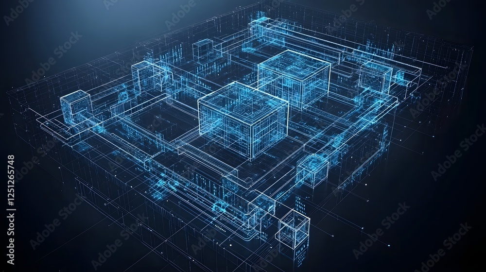 Visualizing the Digital Intricacies of Machine Learning Algorithms as a Captivating 3D Flowchart ...
