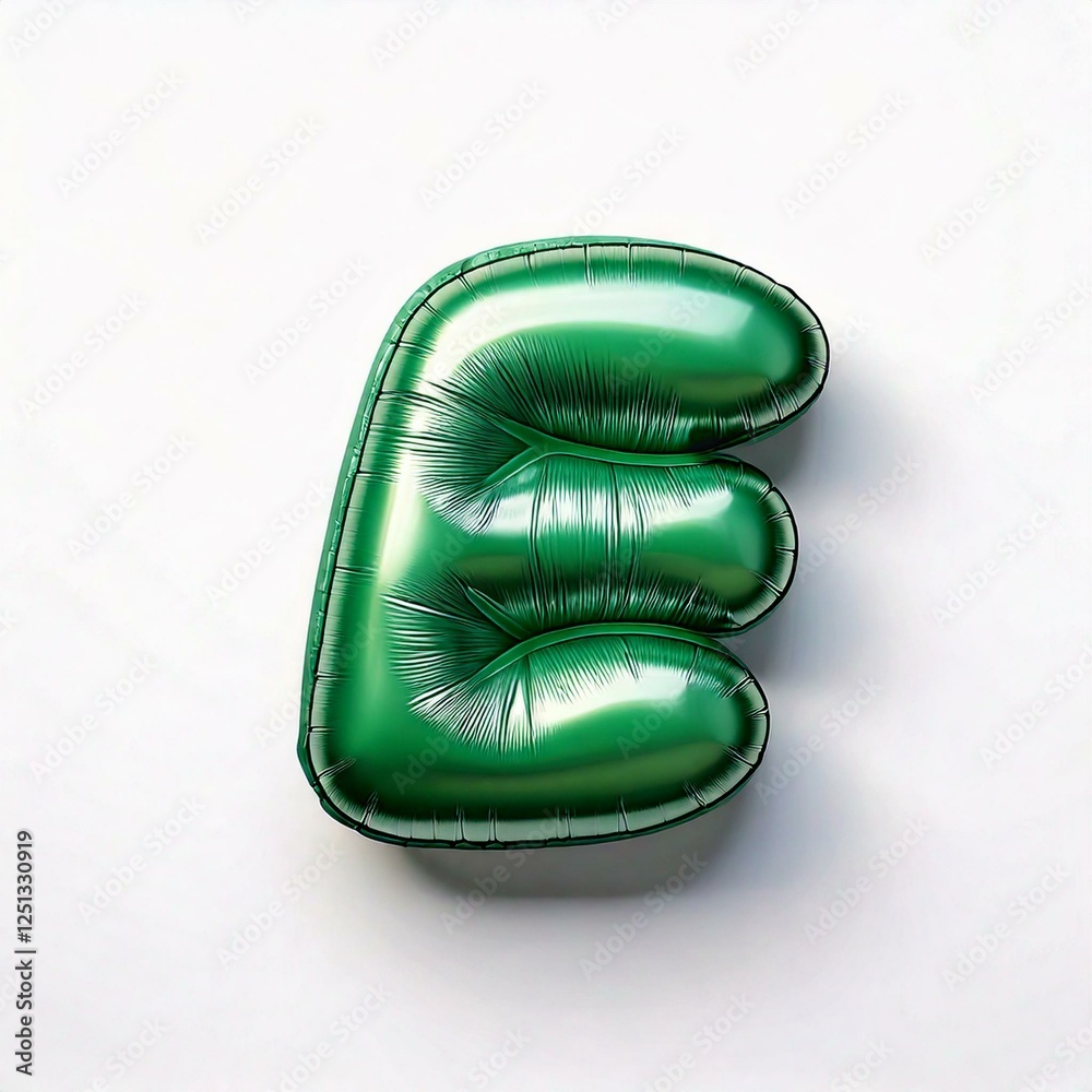 Inflated Letter A with Fabric Texture on Neutral Background, letters ...