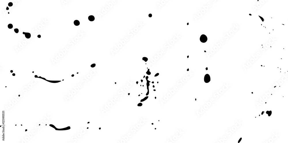 Set of Grunge Design Elements Black blots Vector illustration Black ...