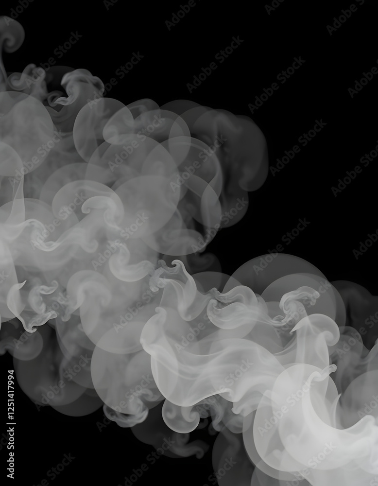 Abstract smoke Texture overlays on transparent background. Border from ...