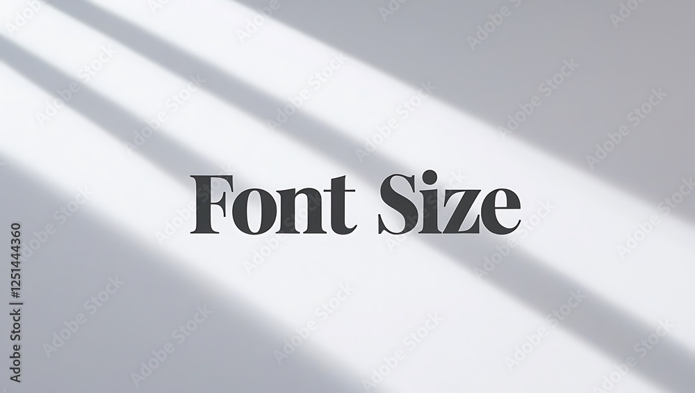 Font Size and Light Shadows on a Simple Background Creating Contrast ...