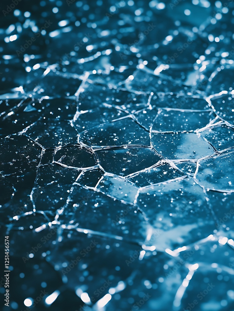 Shattered glass texture with a cracked surface, perfect for design and ...