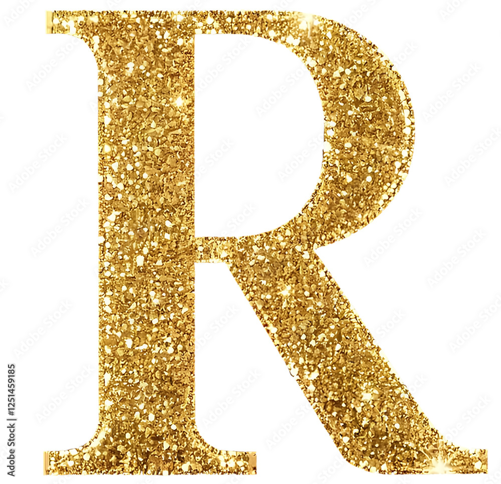 Letter R gold glitter alphabet r png clipart cutout transparent ...