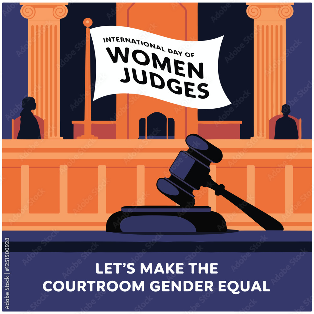 International Day of Women Judges flyer poster image.16.eps Stock ...