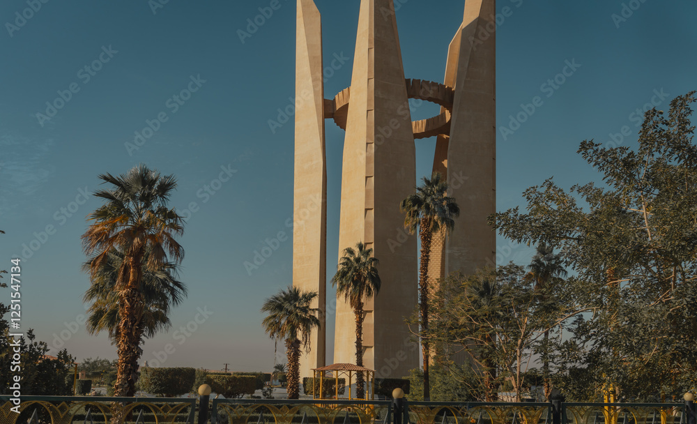 memorial monument of the Arab-Soviet Friendship in Aswan Stock Photo ...