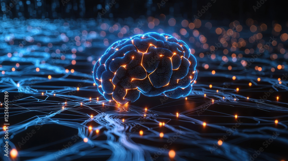 Ilustrace Visualizing a futuristic city where artificial intelligence seamlessly controls urban ...