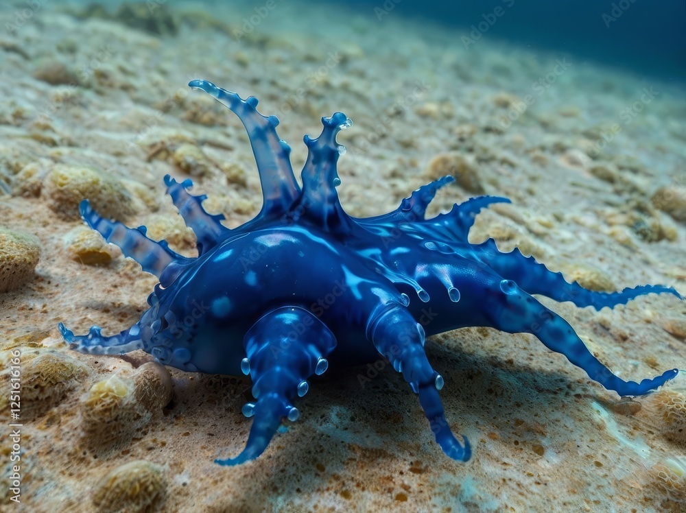 Blue Dragon (Glaucus atlanticus): A stunning, blue sea slug that floats ...