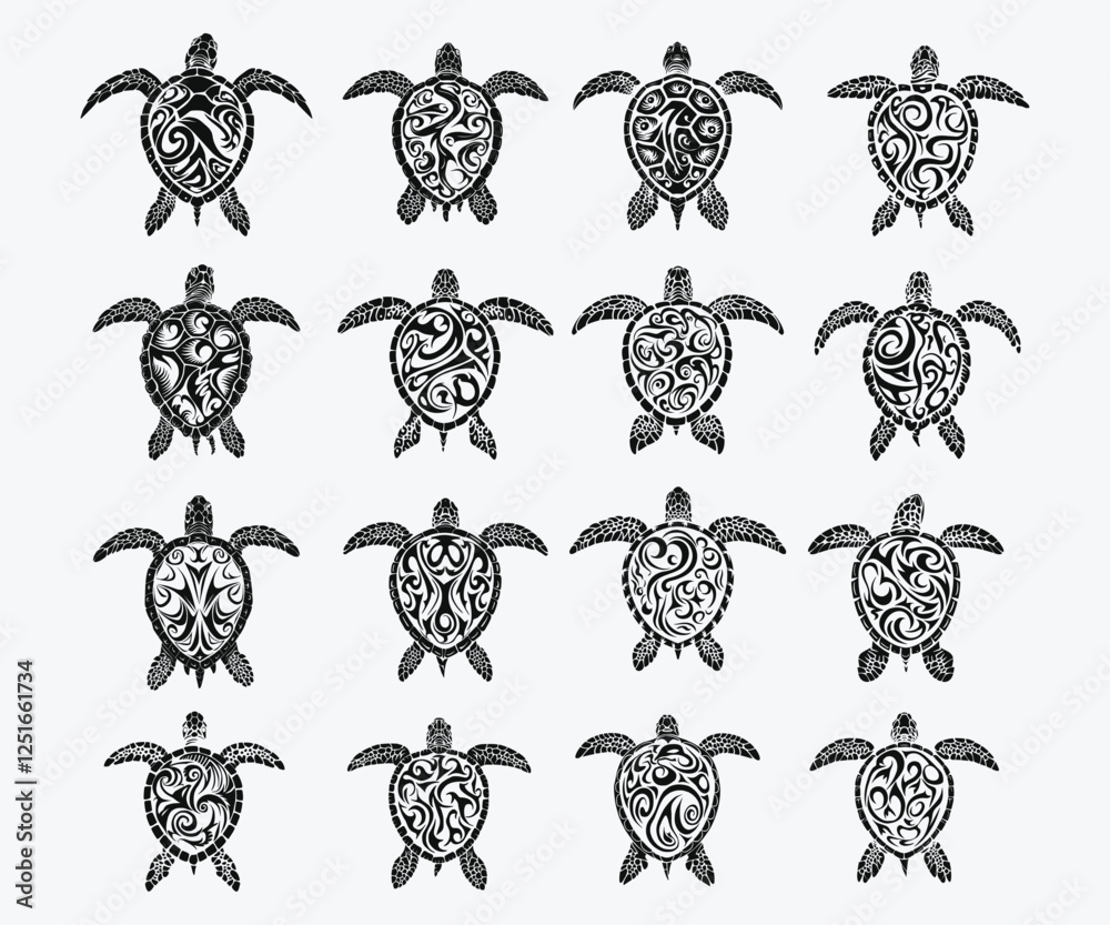 Tribal Sea Turtle Svg, Hawaiian Cut File, Maori Png, Ocean Animal ...