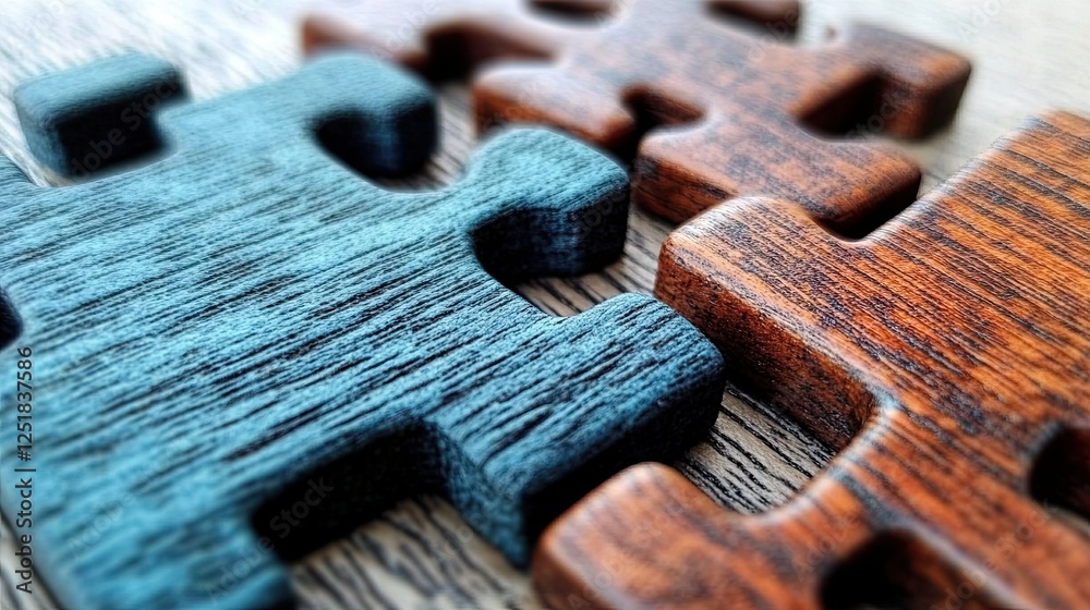 Interlocking Puzzle Pieces Symbolize Unity and Connection Within Family ...