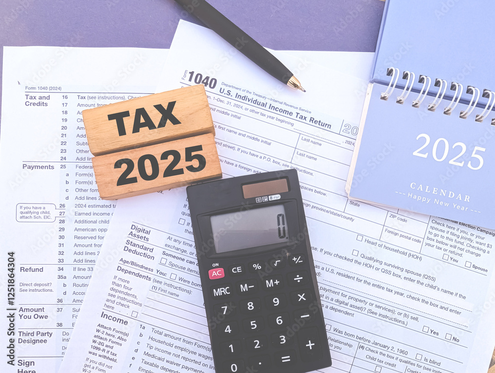 2025 Tax Preparation US Individual Income Tax Return with Calculator ...