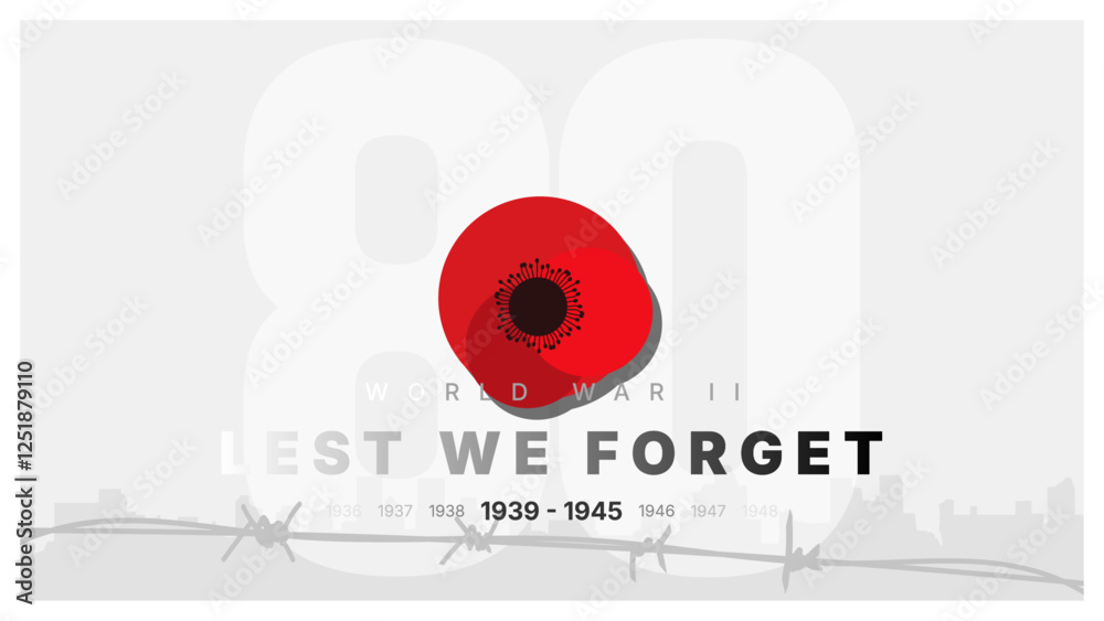 lest we forget. 80th anniversary of the victory over Nazism. World War ...