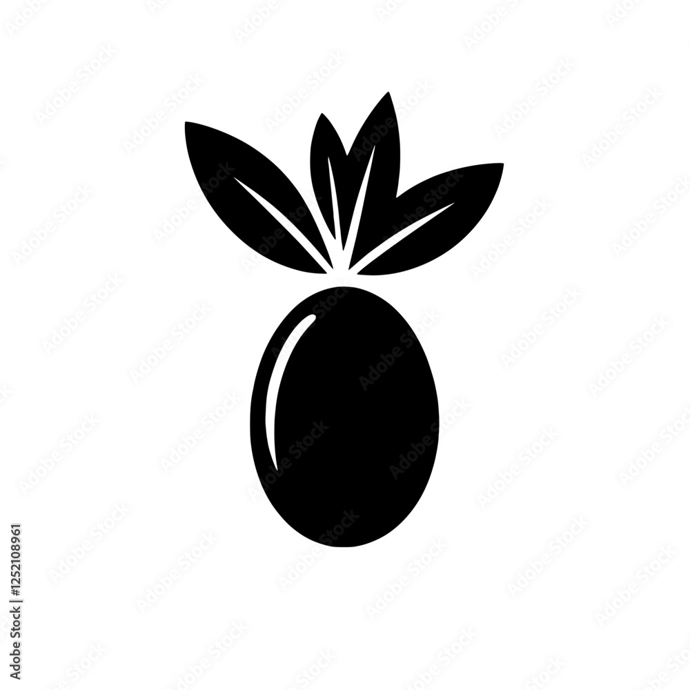 Sprouting Seed Icon: A simple yet evocative icon depicting a seed ...