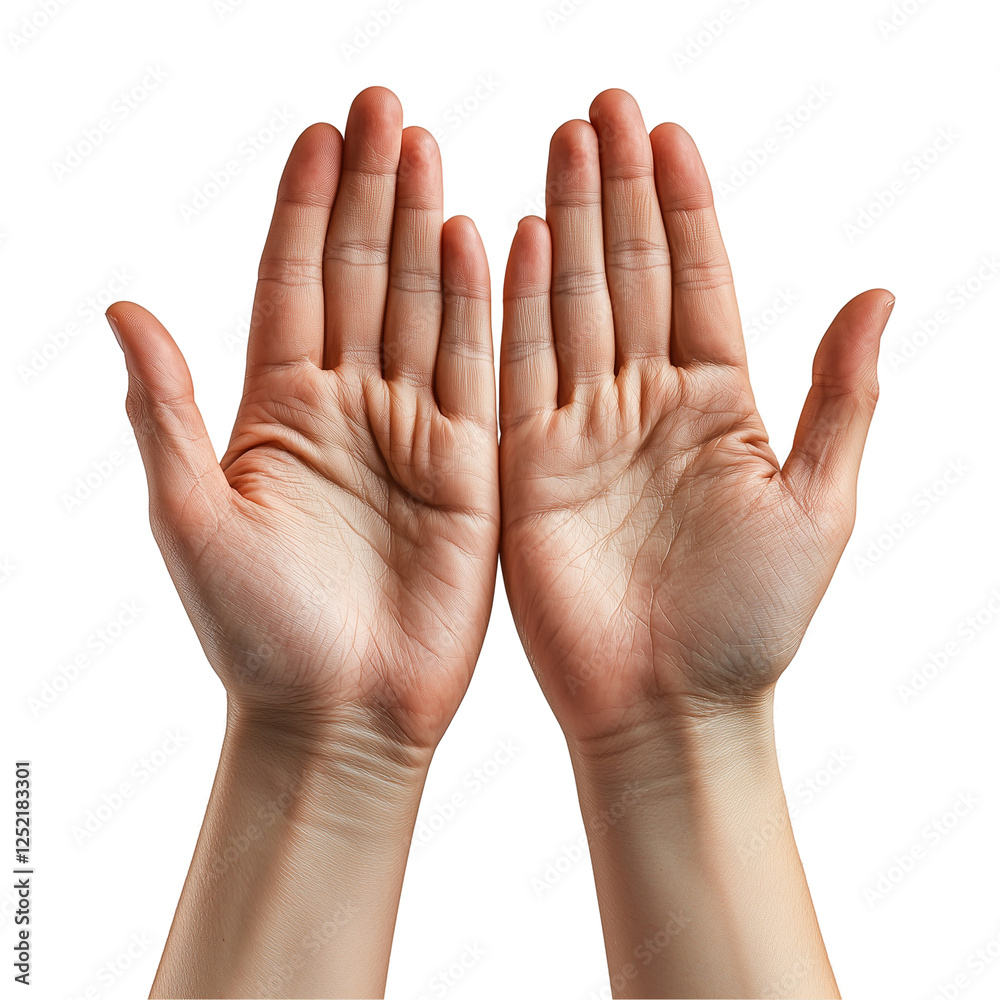 Hands raised in supplication, asking for blessings, spiritual prayer ...