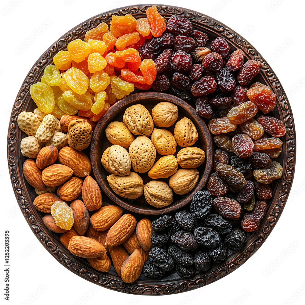 Middle Eastern dried fruits and nuts platter for Ramadan iftar ...