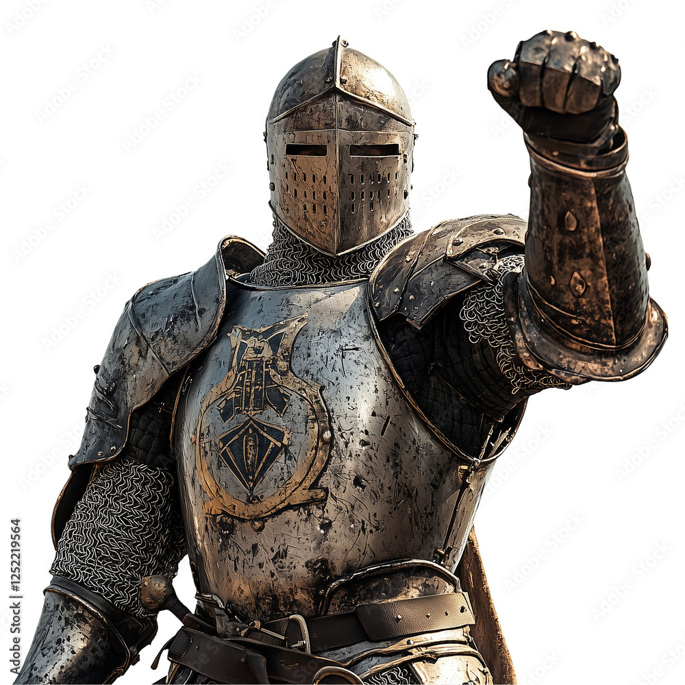 Cheering Knight in Armor as a Bold Medieval Warrior Portrait for ...