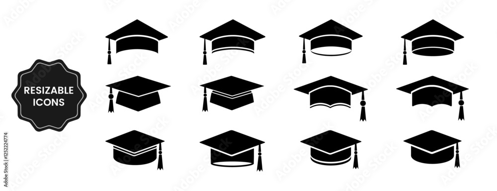 degree icon,Graduation cap icon,university digree symbol,Higher ...