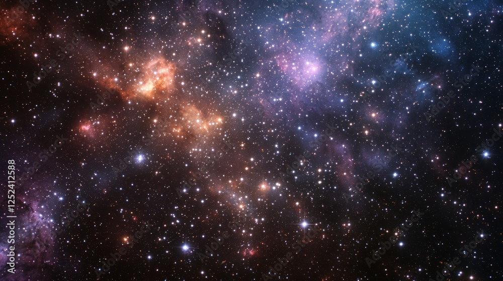 Stunning Pulsating Variable Star Cluster in Deep Space Stock ...