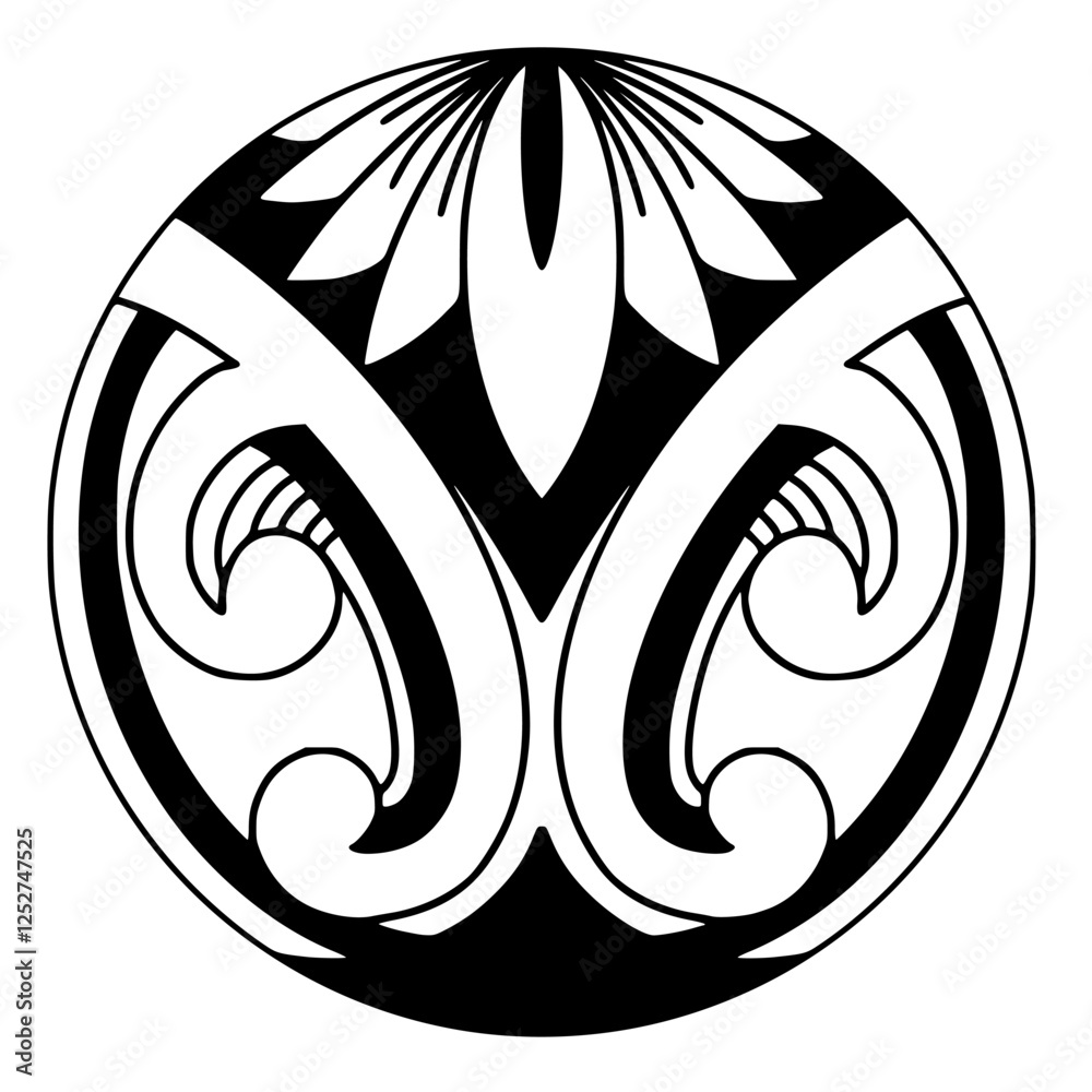 Polynesian sun face maori tattoo style. Pattern aboriginal samoan ...