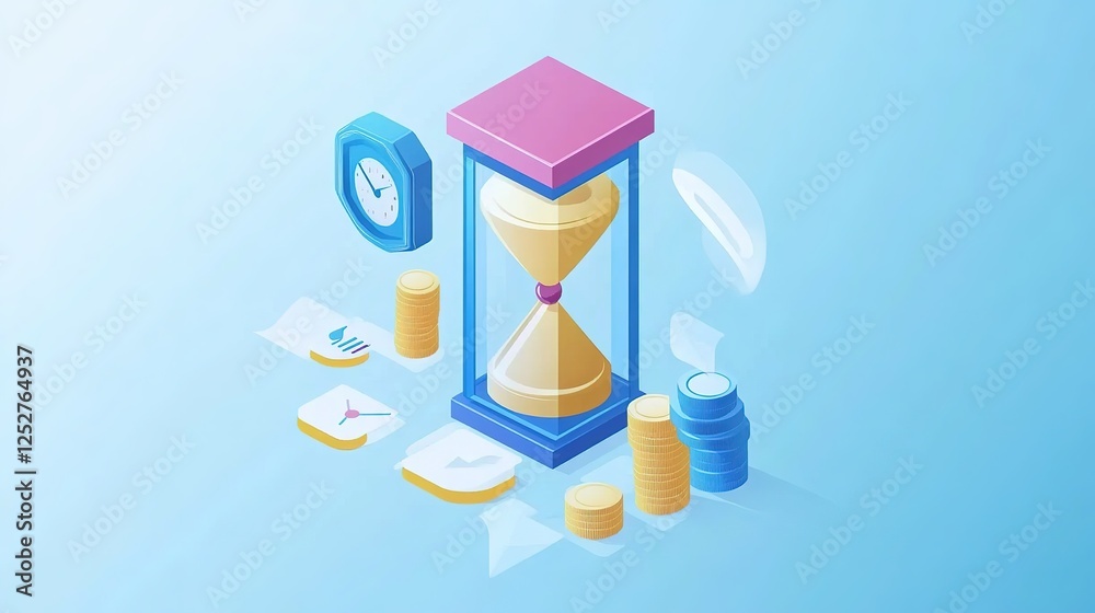 6 Steps Infographics with Hourglass Design for Visual Presentations ...