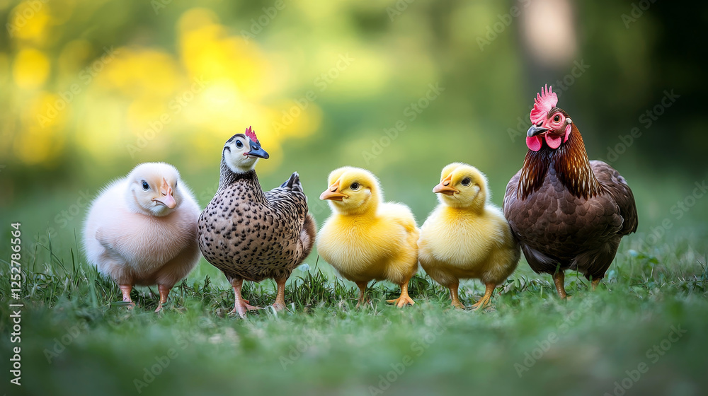 Ilustración de Stock Cute farm animals collection - goose, chicken and ...