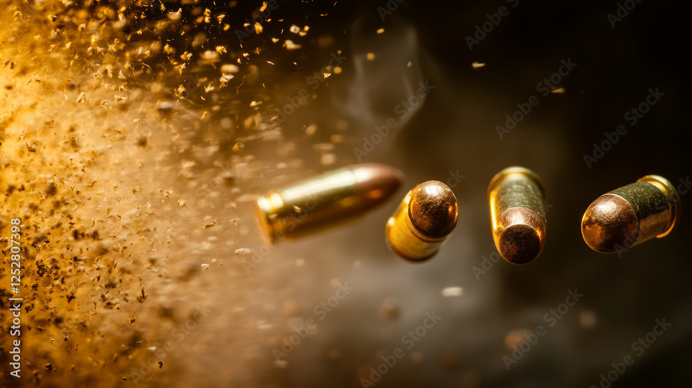 Bullet after shot with fire and smoke trail - realistic vector ...