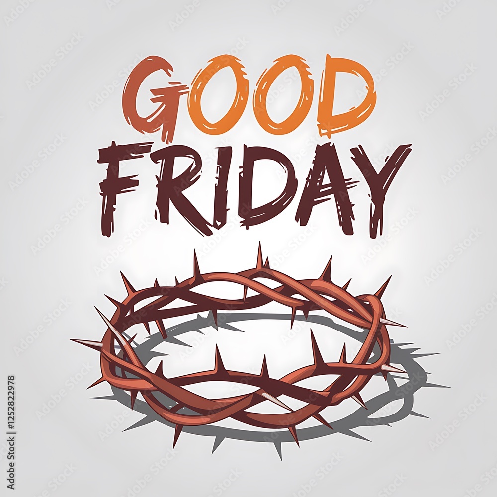 Good Friday Crown of Thorns Illustration, Jesus Christ Sacrifice ...
