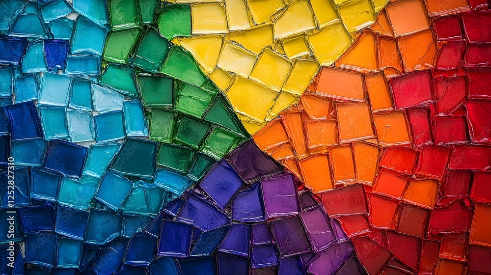 Vibrant Pride Flag Mosaic: A Celebration of Unity and Diversity. A ...