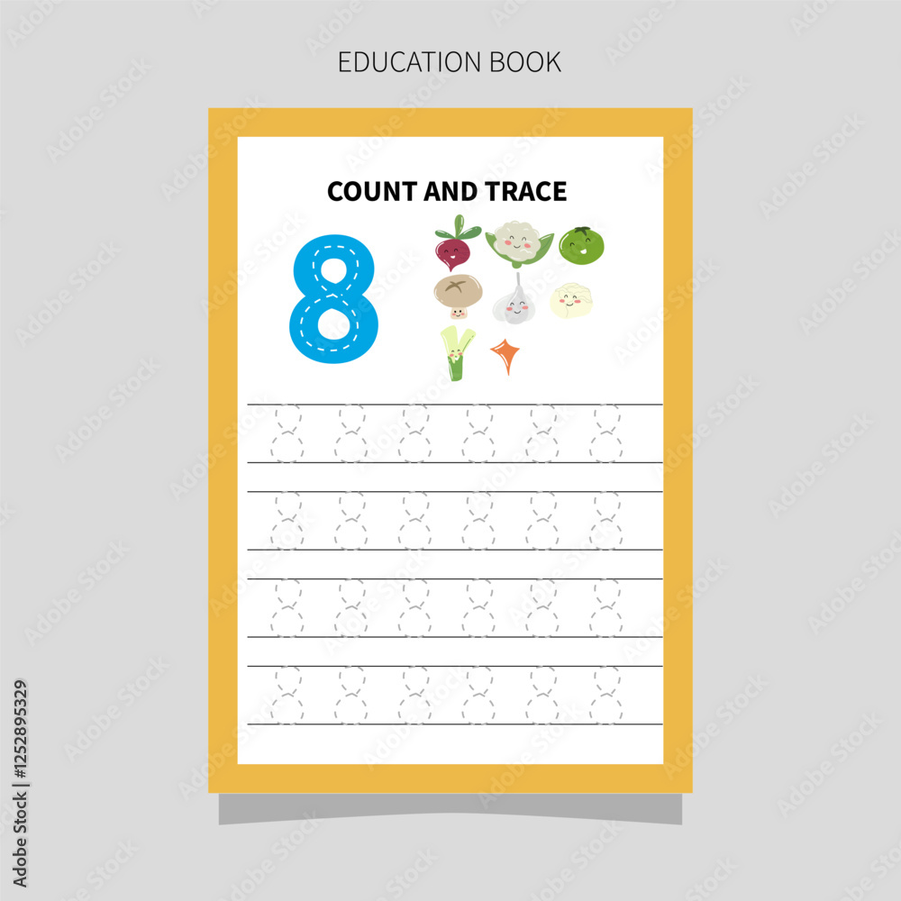 Worksheet Education book for kids. recognition of numbers, letters ...