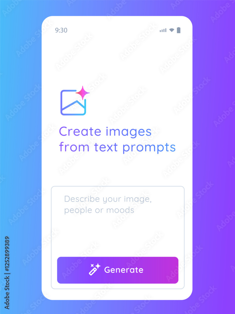 generative AI create image with artificial intelligence user interface ...