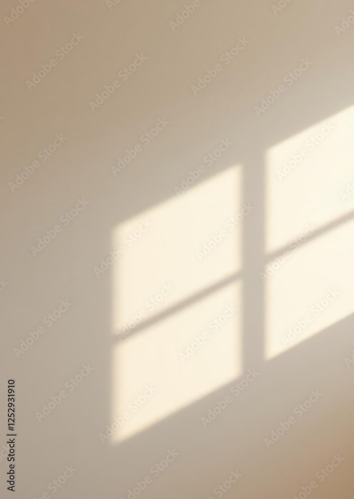 Realistic and minimalist blurred natural light windows shadow overlay ...