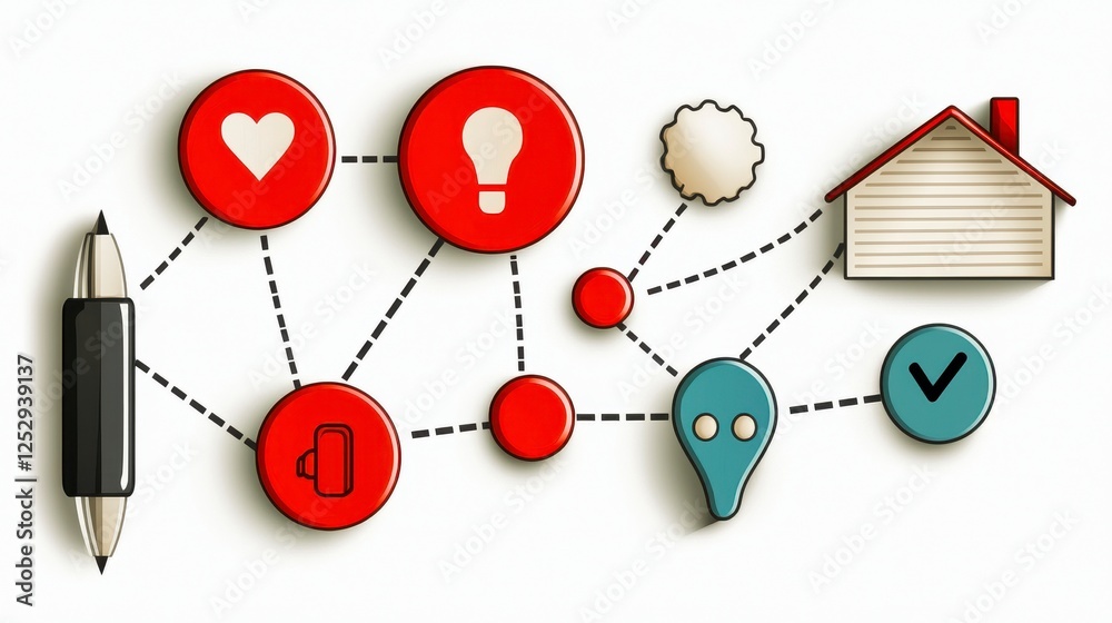 Pixel Art Infographic Icons Network Design Stock Illustration | Adobe Stock