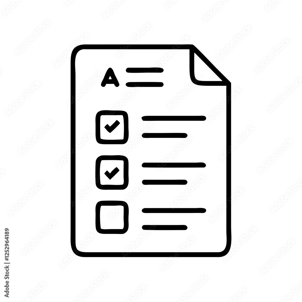 Checklist icon featuring a paper with checkboxes, outlines action steps ...