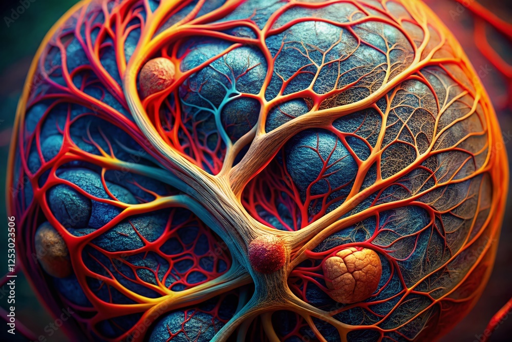 Intricate Human Anatomy: Blood Vessels and Connective Tissue ...