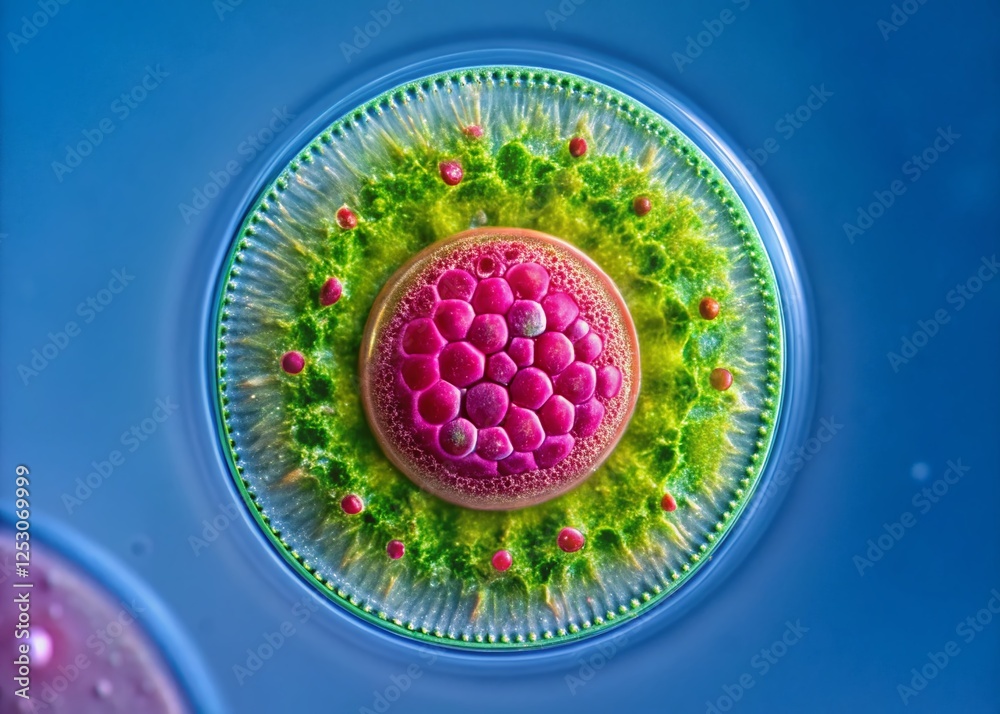 Microscopic Pink Phytoplankton Protoperidinium sp. - Live Cell 40x ...