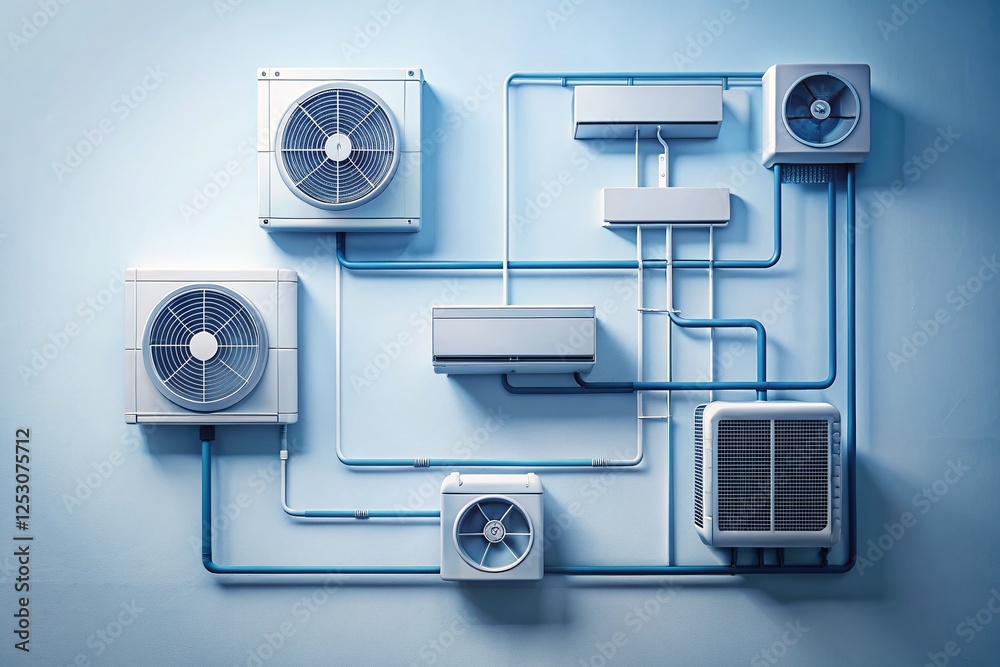 Minimalist Air Conditioner Flowchart Diagram: Cool System Efficiency ...