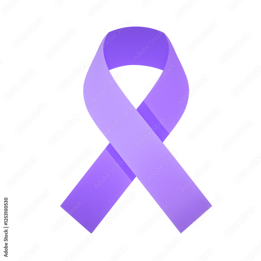 Alzheimer ribbon icon. Alzheimer awareness ribbon vector symbol in ...