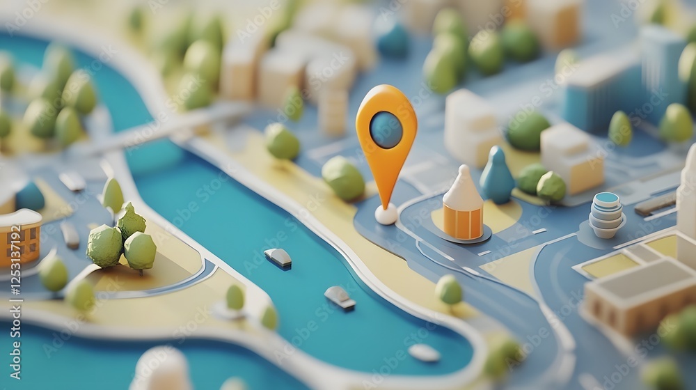 Aerial view of a detailed miniature scale model of a city featuring ...