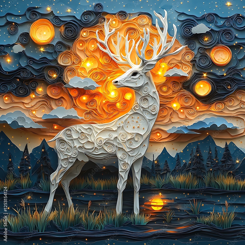 Papercraft celestial zodiac, 3D paper art featuring the constellations ...