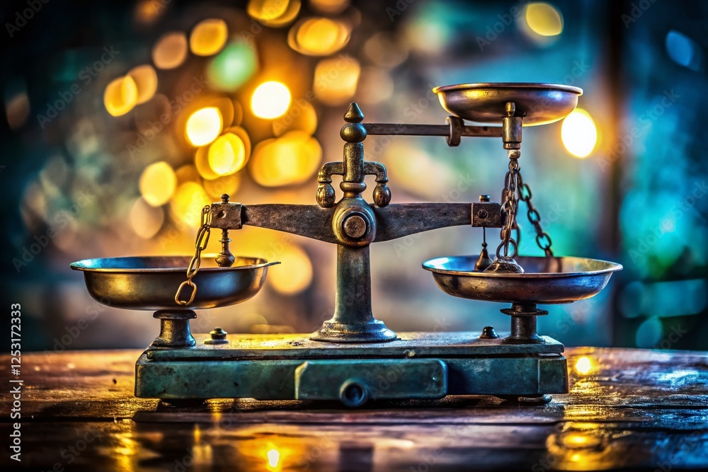 Long Exposure Photo of Black Scale with Weights, Vintage Weighing Scale ...