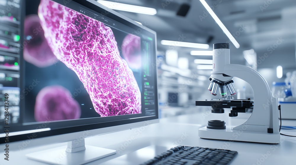 Smart diagnostic microscope scanning skin cells for early signs of ...