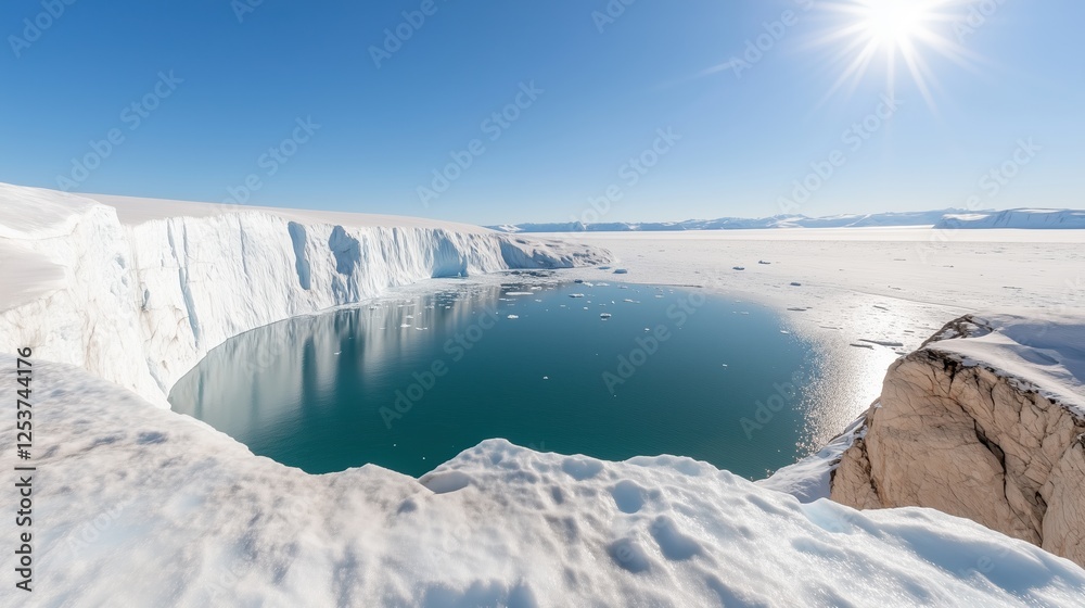 Arctic Ice Melt: A stark visual of climate change as ice formations and ...