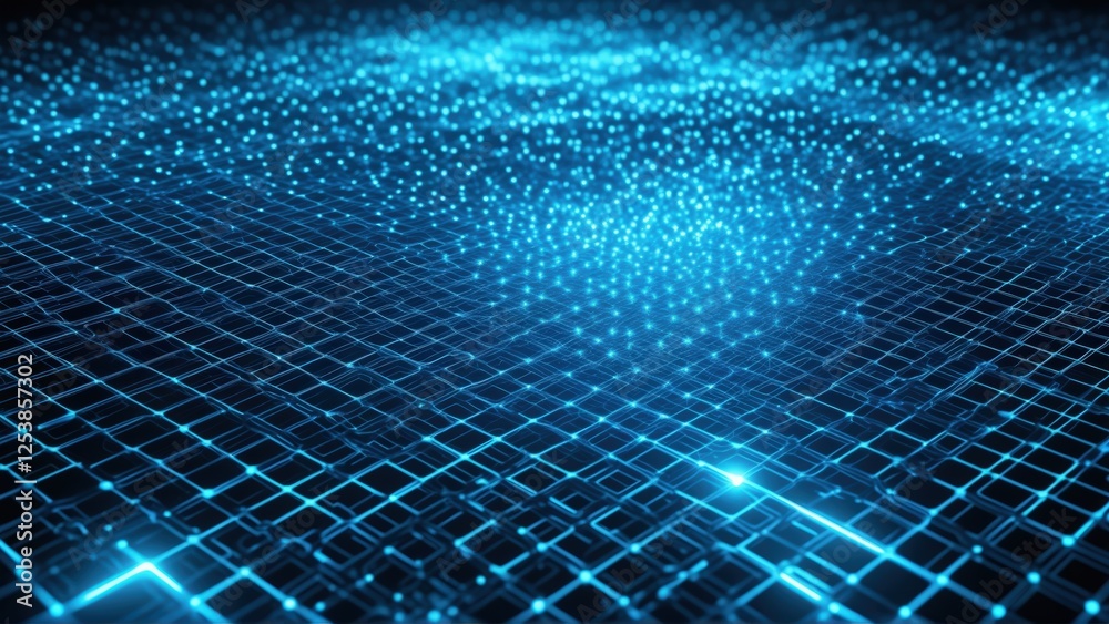 Sci-Fi Hexagonal Grid Seamless Texture with Futuristic Energy Glow ...